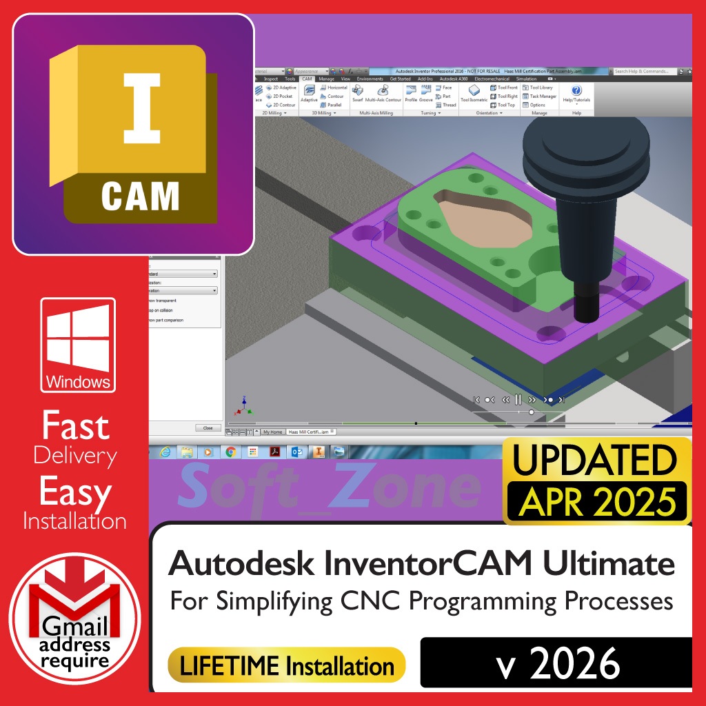 Autodesk InventorCAM Ultimate 2026 - For Simplifying CNC Programming ...