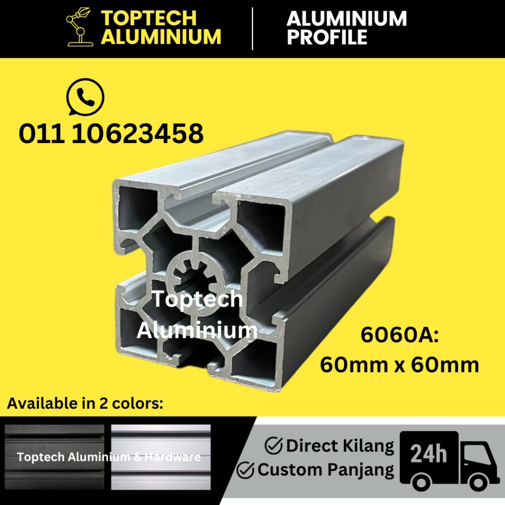 [Ready Stock/Heavy-duty] Aluminium profile 6060 A 6060 AA 20cm/40cm ...