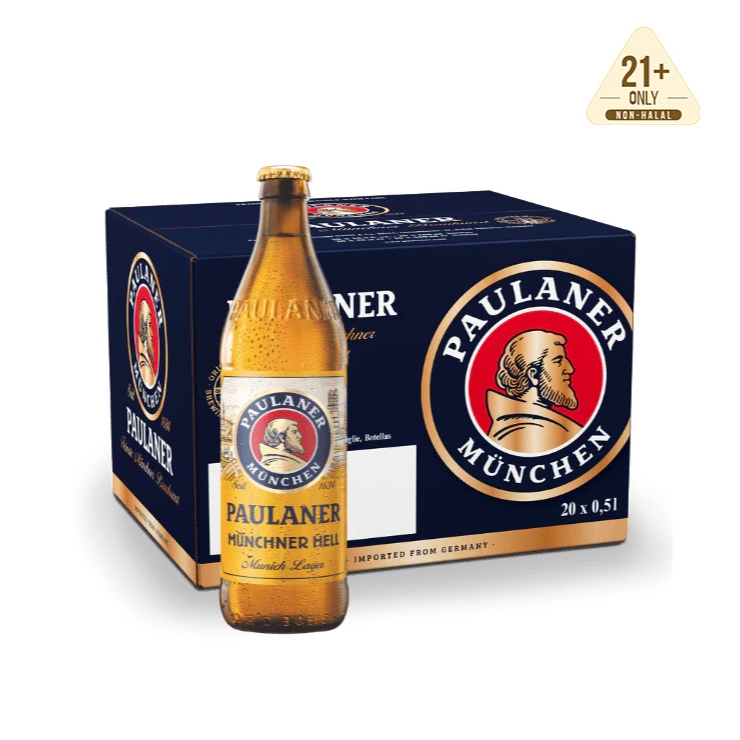 Paulaner Munchner Hell Lager Beer Carton (20 x 500ml Bottles) | Shopee ...