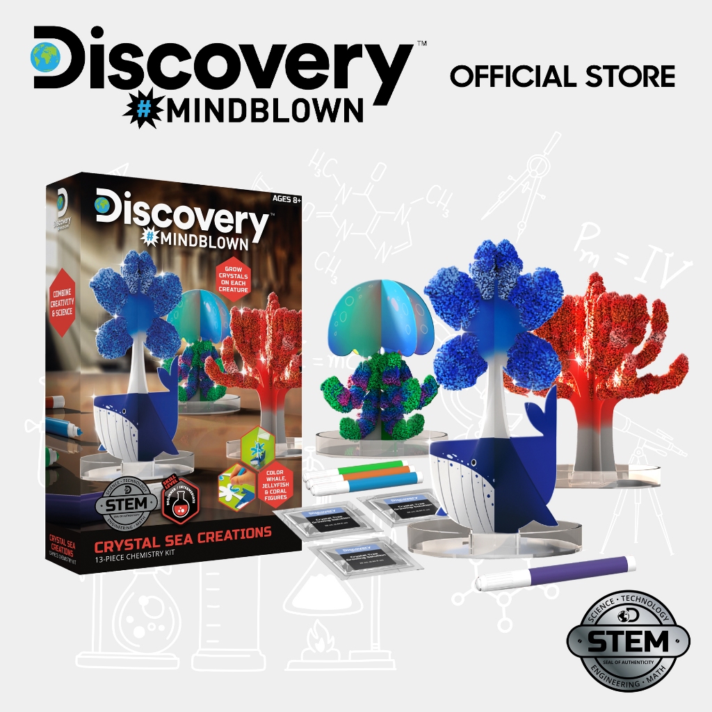 Discovery Mindblown DIY Crystal Grow Kit Sea Creations Educational ...