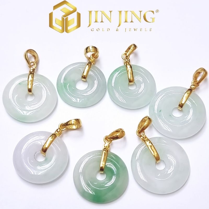 JIN JING LOKET Myanmar Type B JADE BULAT HOOK EMAS 916 TULEN | Shopee ...