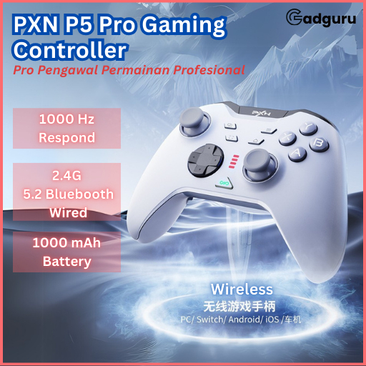 Pxn P5 Pro Gaming Controller Wireless Bluetooth Full Hall Ring Pom Zero Dead Zone Steam Pc ...