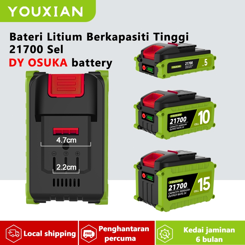 Local 】 YOUXIAN 21700 Battery 21V DY OSUKA Design 3Ah / 6Ah / 9Ah Replace rechargeable battery ...