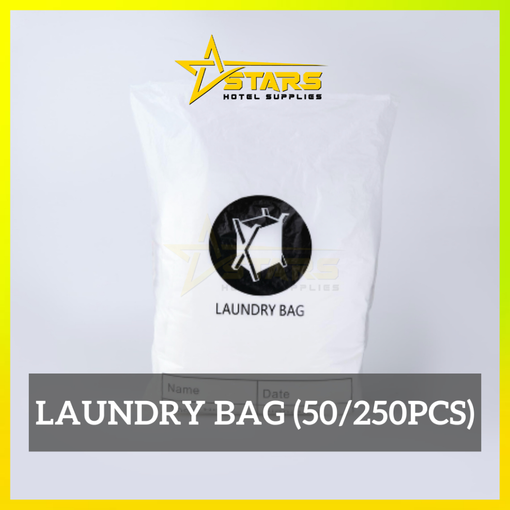 STARS 50/250pcs Disposable Laundry Bag Hotel / Travel Laundry Bag ...