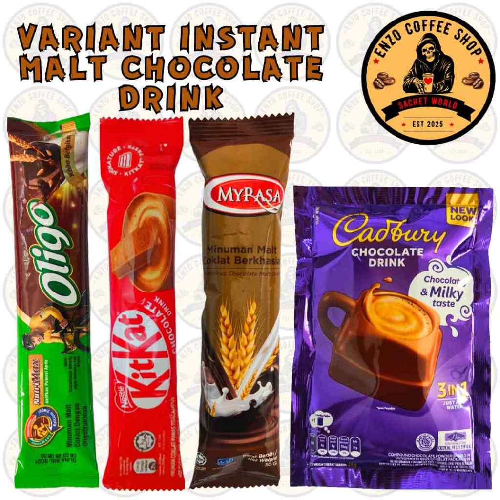 INSTANT (SACHET) MALT CHOCOLATE DRINK CADBURY KITKAT OLIGO MYRASA 3 IN ...
