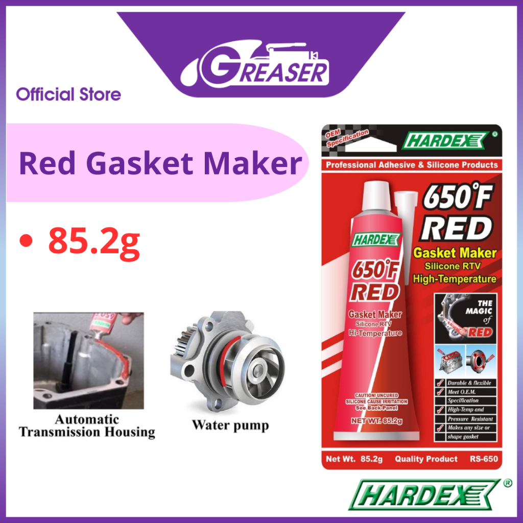 Hardex Gam Gasket / Red RTV Silicone Gasket Maker (85.2g) RS650 ...