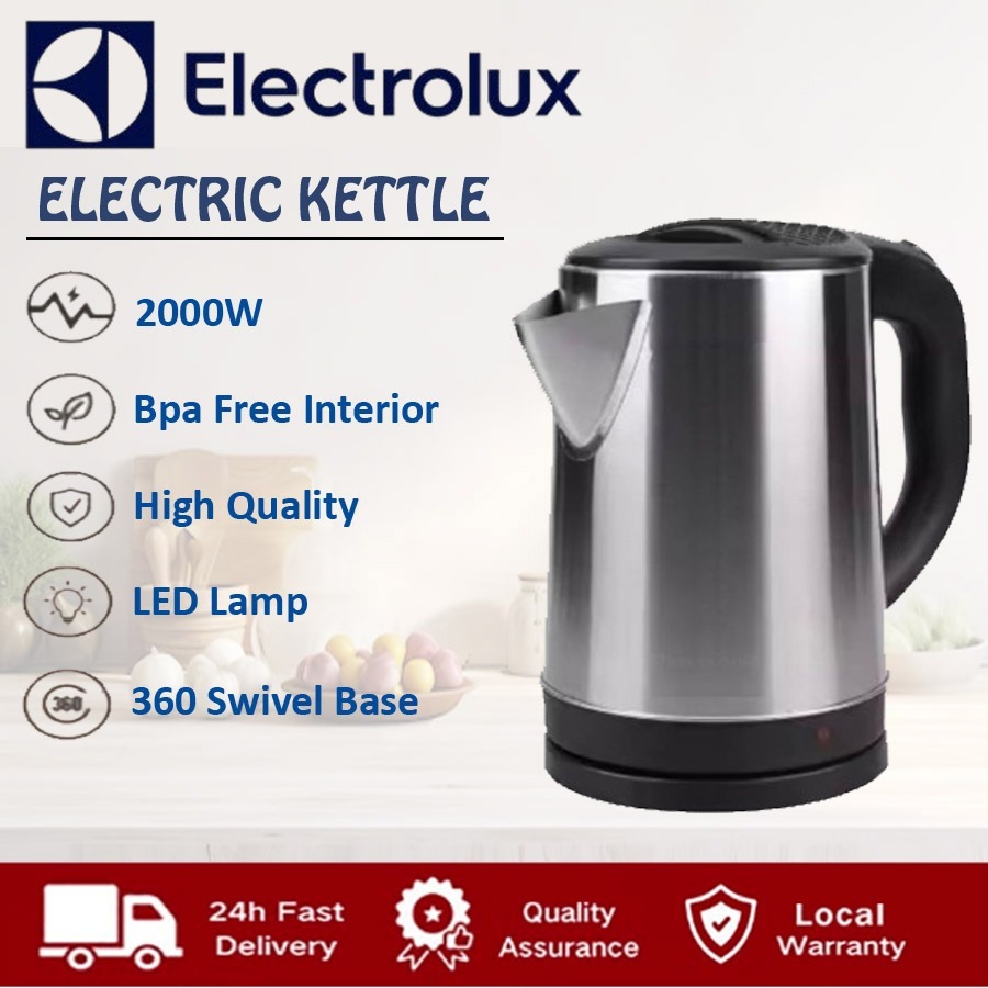 Electrolux Kettle Stainless Steel 2000W 2.3L Electric Kettle Jug Hot ...