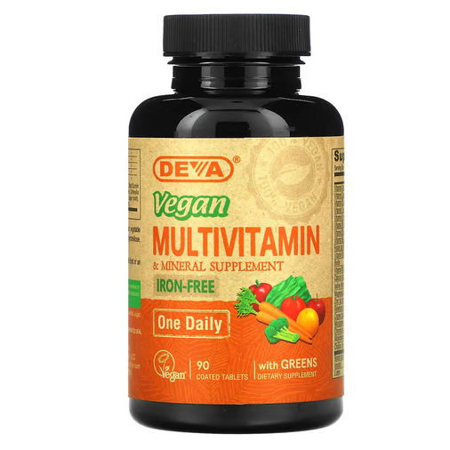 Deva, Vegan Multivitamin & Mineral Supplement with Greens, With or ...