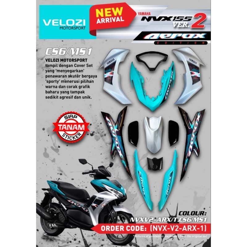 YAMAHA NVX V2 NVX155 V2 NEW ARRIVEL VELOZI BODY COVER SET AEROX THAI ...