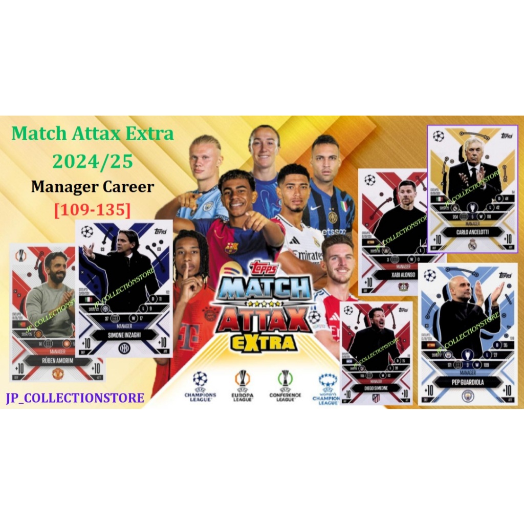 [Manager Career (109-135)] 2024/25 Match Attax Extra Football Cards ...