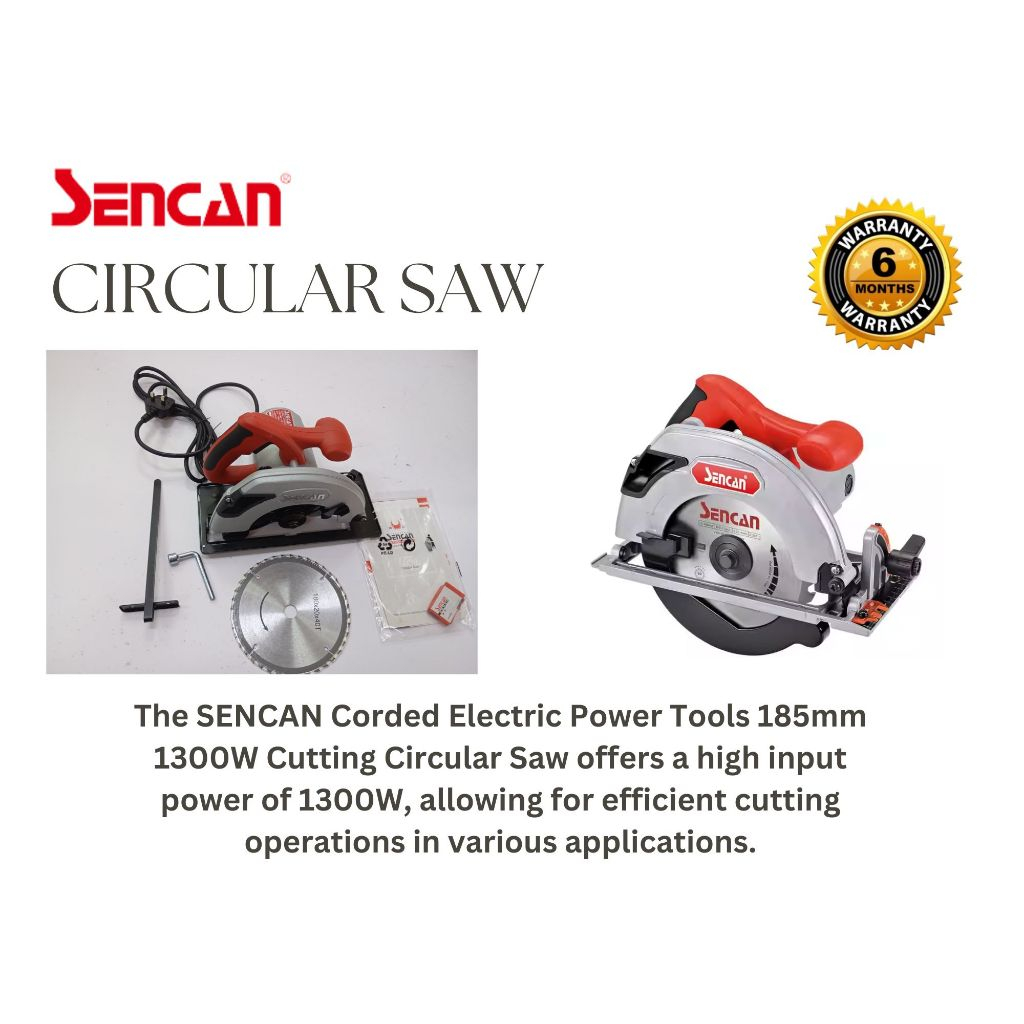 Circular Saw 7" Sencan 1300W 185mm | Shopee Malaysia
