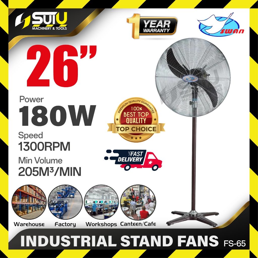 SWAN FS-65 / FS65 26" Industrial Stand Fan / Standing Fan / Kipas ...