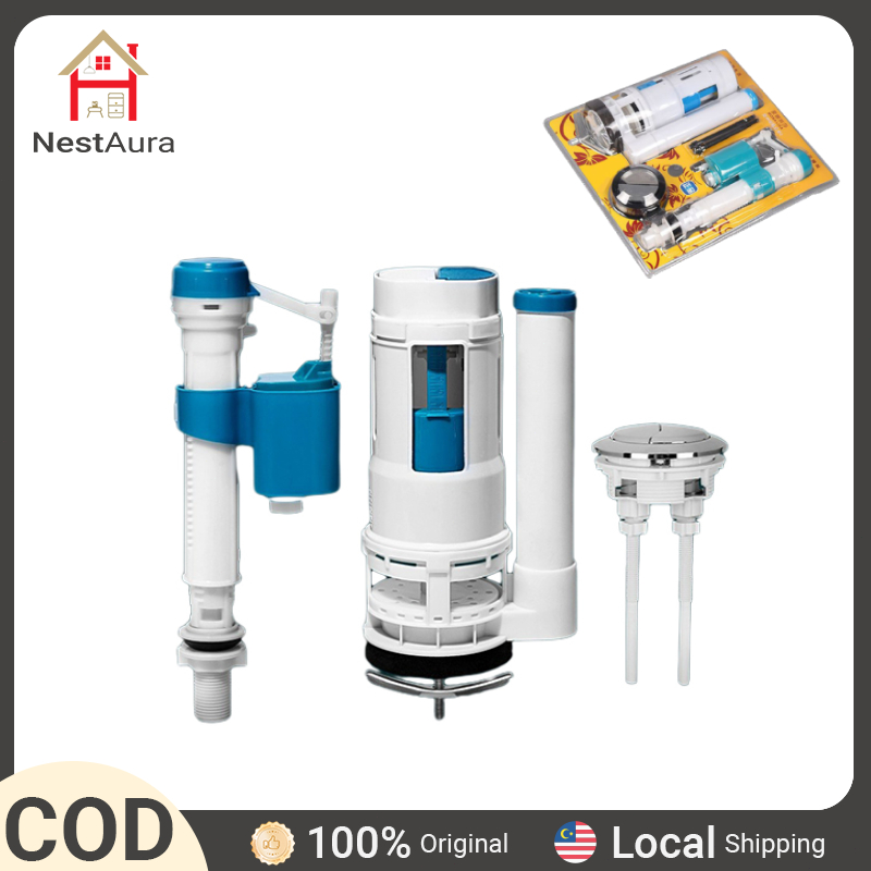 3Pcs/1Set Universal Toilet Flush Set Fittings Dual Button Flush Valve ...