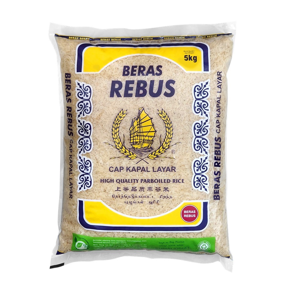 BERAS REBUS CAP KAPAL LAYAR 5KG BERAS INDIAN BAIK UNTUK KECING MANIS ...