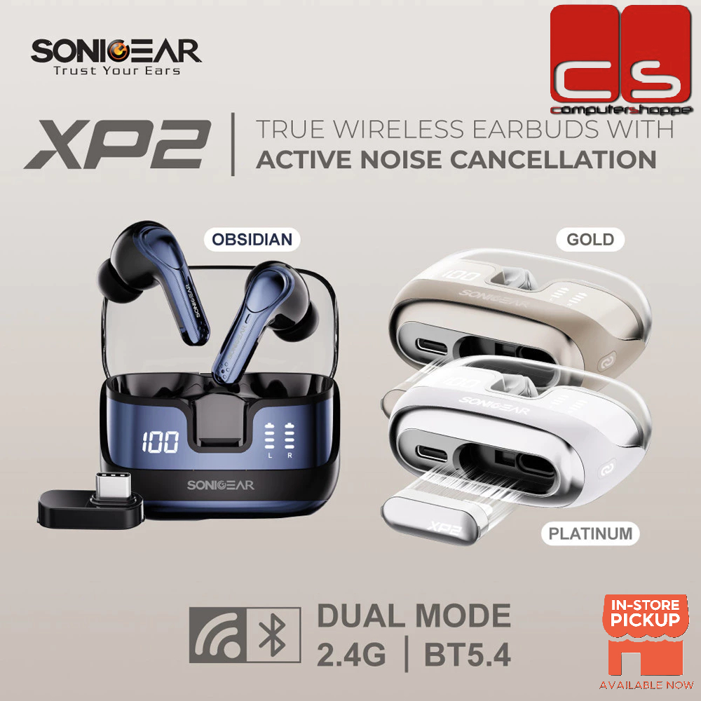 SonicGear EarPump XP2 ANC TWS Dual Wireless 60Ms IPX 4 Bluetooth Earbuds | Shopee Malaysia