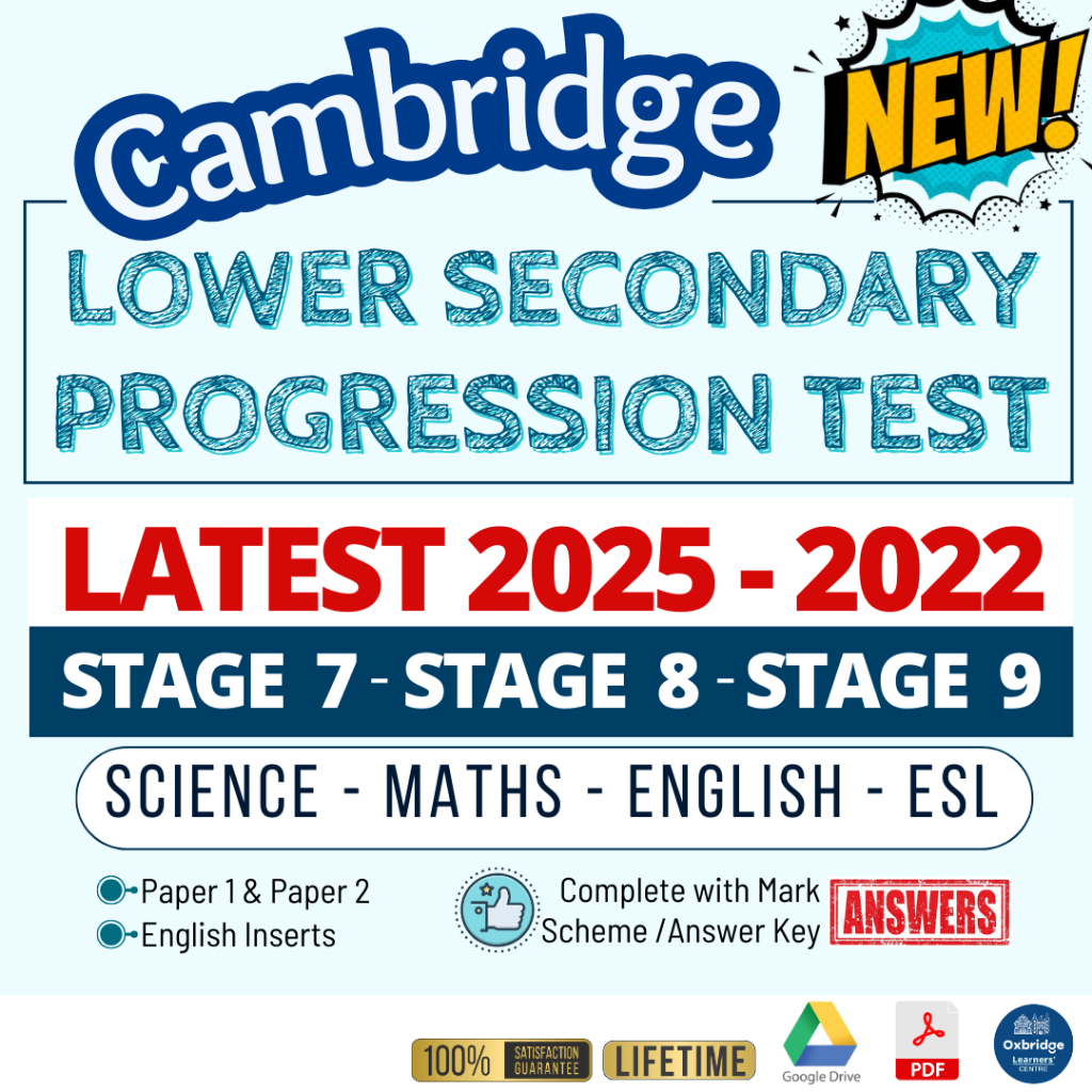 PY10 2025⚡ New Cambridge Secondary Checkpoint Math English Science Year ...
