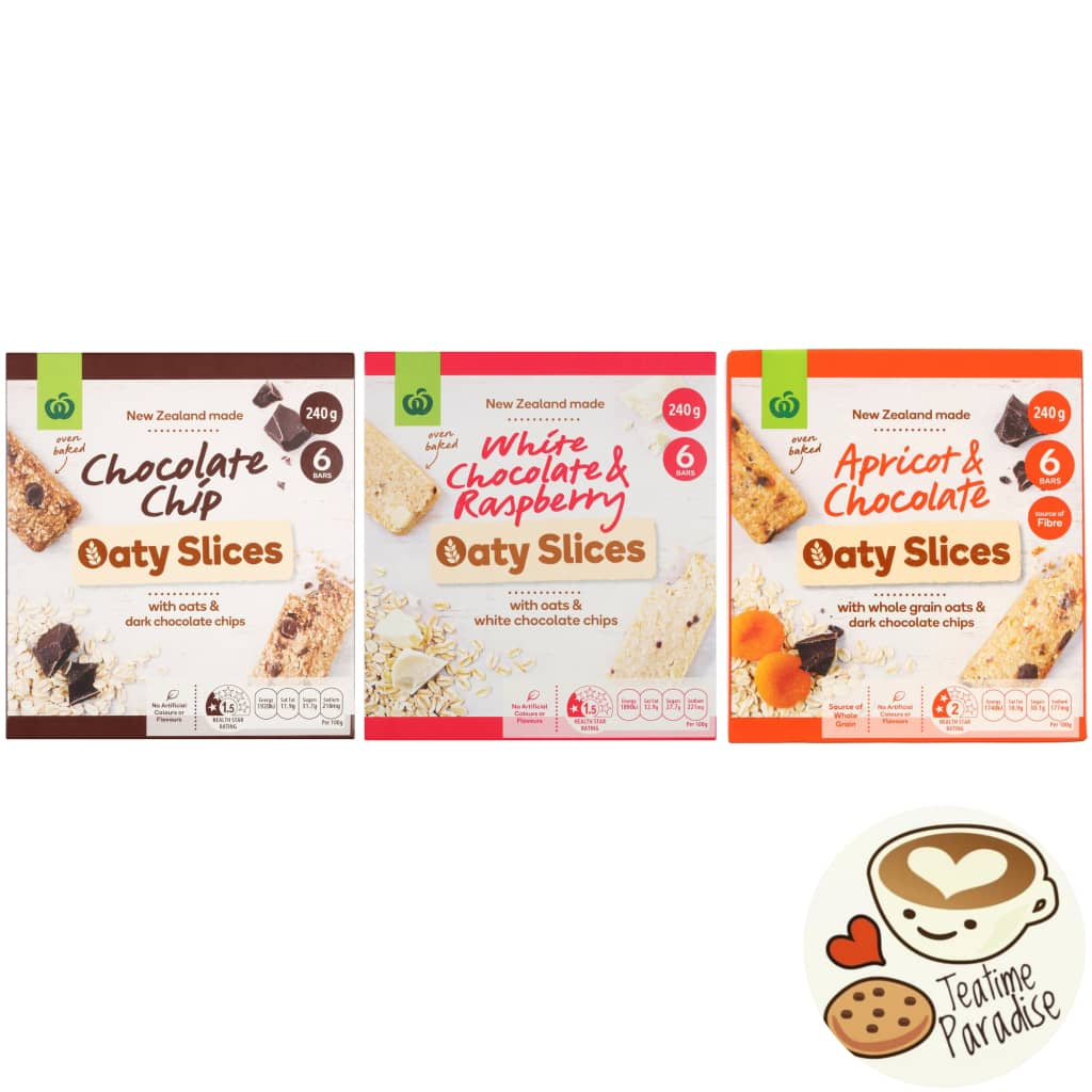 Woolworths Oaty Slices Oat Bars 6 Pack 240g (Chocolate Chip / White ...