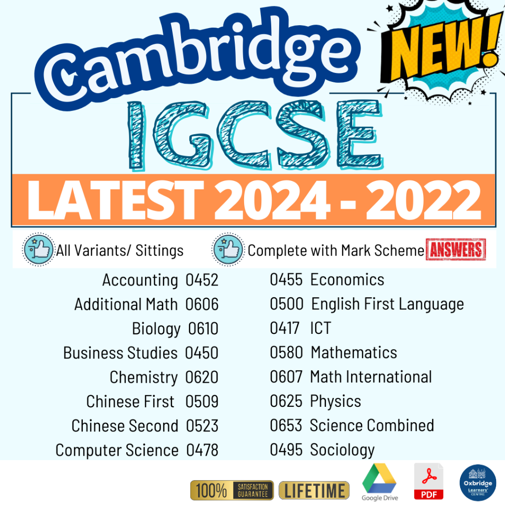 CAMBRIDGE IGCSE EXAMINATION PAPER YEAR 10 11 ADD MATH ENGLISH CHEMISTRY ...