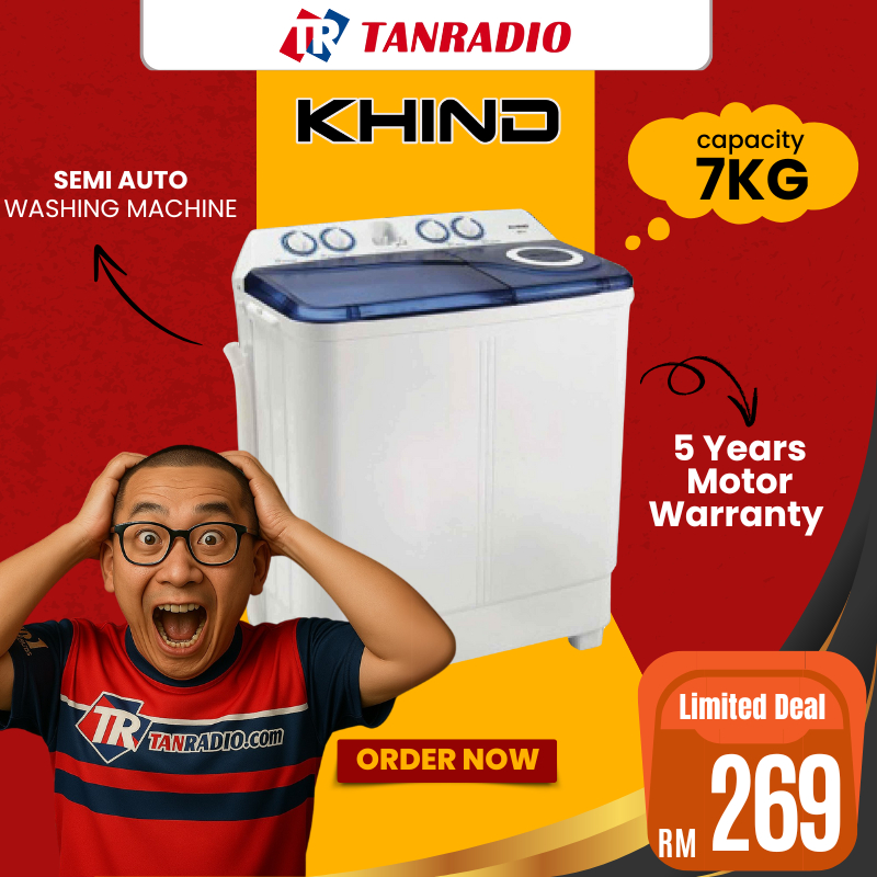 Khind Semi Auto Washing Machine Washer 洗衣机 (7kg) | Shopee Malaysia