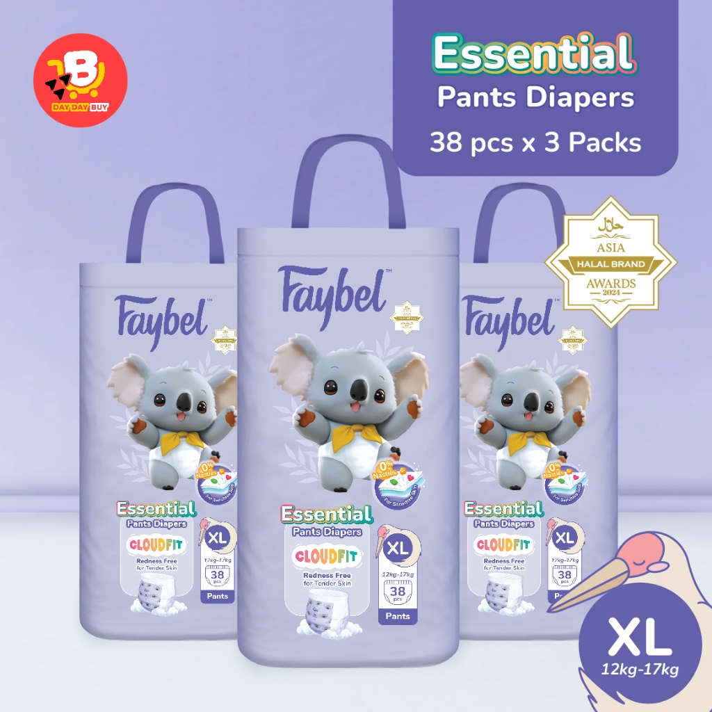 Faybel Baby Essestial PANTS Diaper - XL 38pcs (PANTS) | Shopee Malaysia