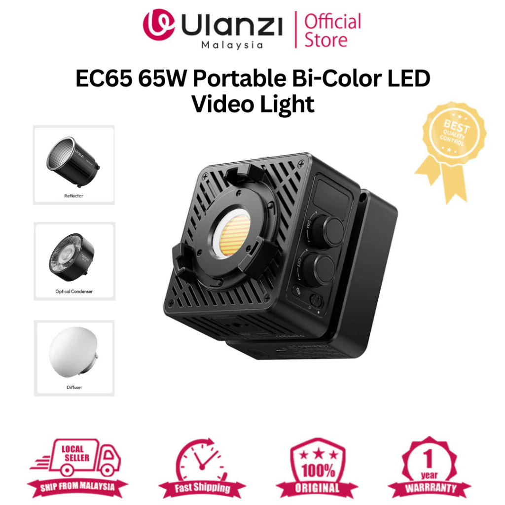 Ulanzi EC65 65W Portable Bi-Color LED Video Light L188 | Shopee Malaysia