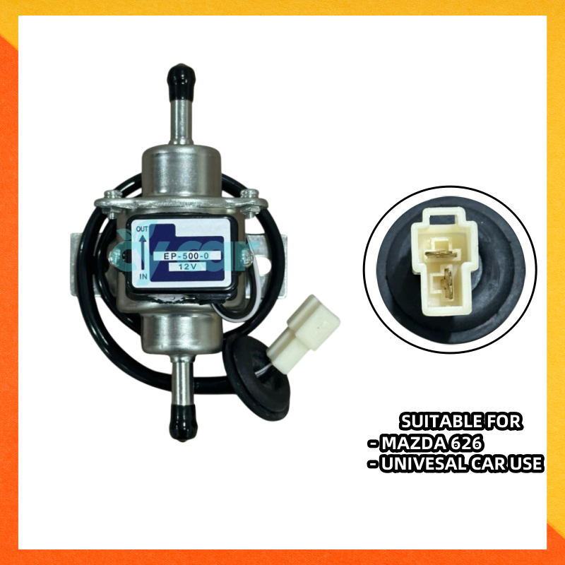 MAZDA 626 UNIVERSAL FUEL PUMP (12V) (STRAIGHT PIPE) (8MM PIPE) 056200 ...