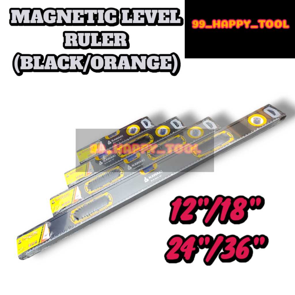 READY STOCK YA!!! MAGNETIC LEVEL RULER ( BLACK / ORANGE ) | Shopee Malaysia