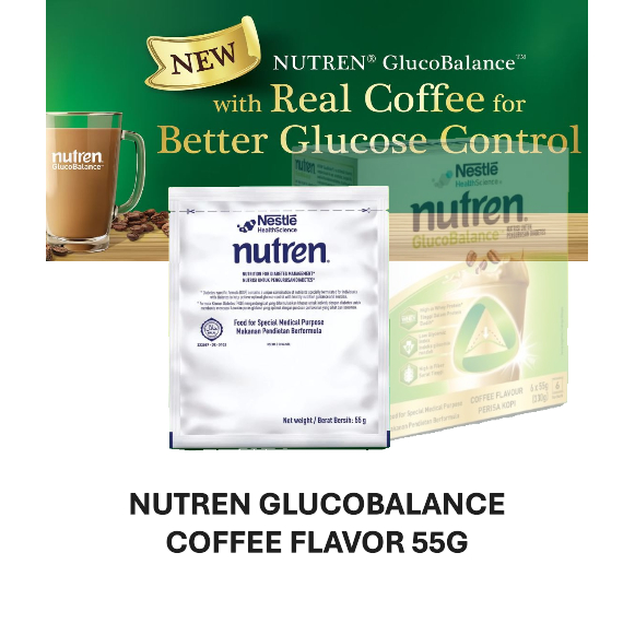 (EXP: 08/26) Nutren Glucobalance Coffee 55g (5 sachets/10 sachets ...