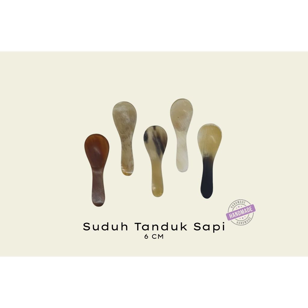 Suduh/Sendok Tanduk Sapi untuk Teh/Garam/Bumbu (Handmade) | Shopee Malaysia