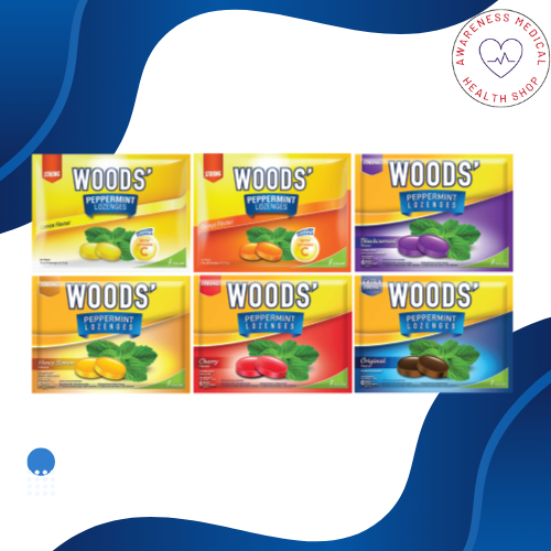 Woods' Lozenges Candy Peppermint (15 Sachet x 15g) (1 Outer - 1 Box ...