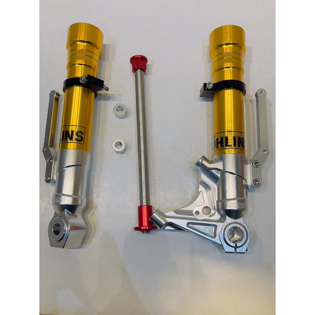 XMAX V1 V2 V3 FRONT OHLINS FORK TUBE COVER USD BLACK GOLD FOR 100MM ...