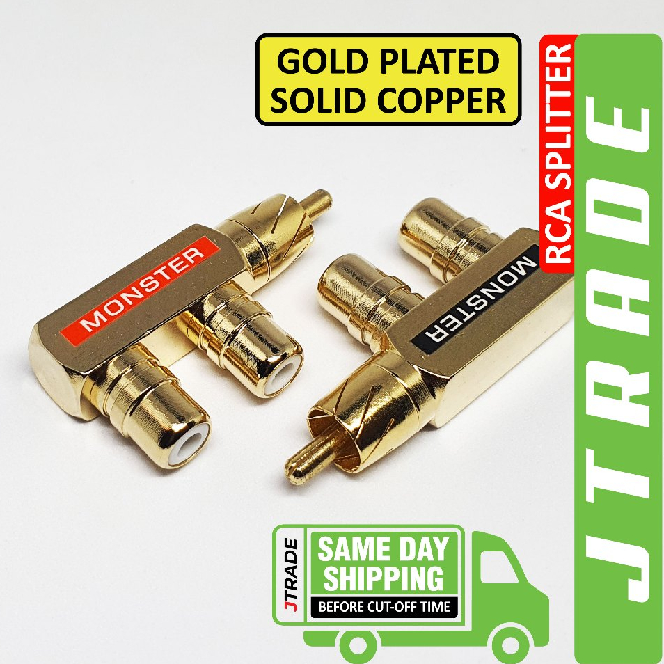 MONSTER RCA Splitter Gold Plated Solid Copper | Shopee Malaysia