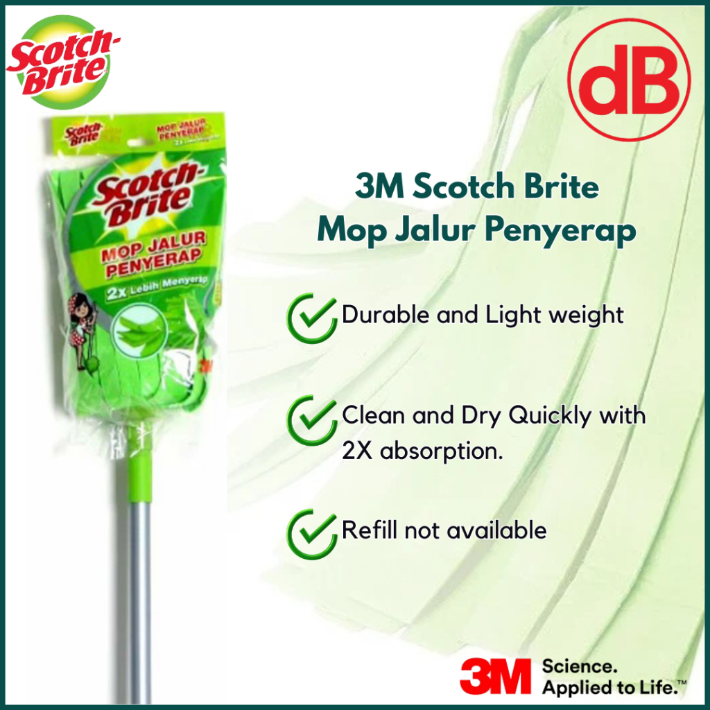 ( Ready Stock) 3M Scotch-Brite Mop Jalur Penyerap (Strip Mop) | Shopee ...