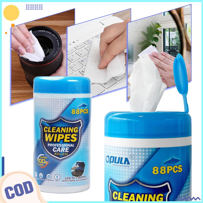 88pcs/box Screen cleaning wipes Soft anti-static cleaning wipes For ...