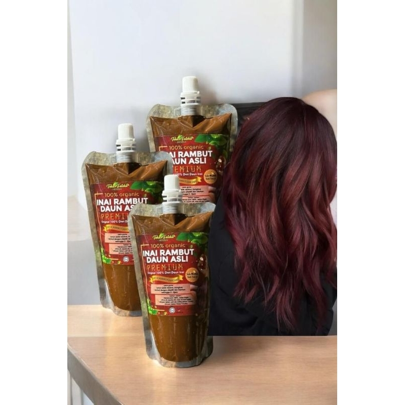 INAI RAMBUT ASLI by Teha Fateha (250G) Warna Brown & Burgundy | Shopee ...