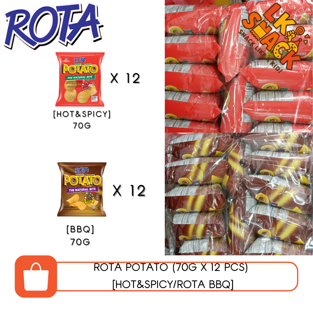 Rota Potato (70G X 12 PCS) [HOT&SPICY/BBQ] | Shopee Malaysia