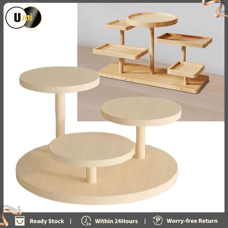 Wooden Multi-layer Storage Rack Cosmetics Storage Rack Jewelry Display ...