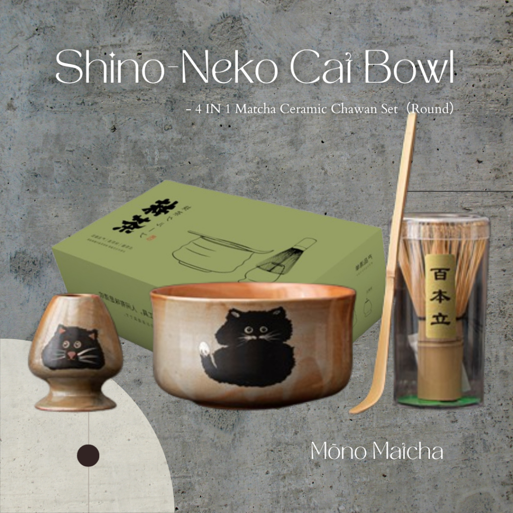Mõno Matcha Japanese Shino-Neko Collection | Japanese 4 IN 1 Matcha Set ...