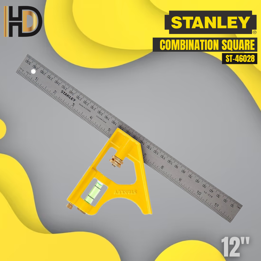 STANLEY 12" Combination Square Ruler Measurer / STANLEY 46-028 12 ...