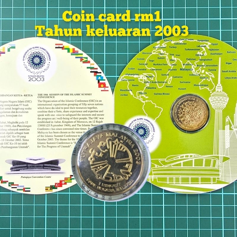 (B78) duit syiling peringatan rm1 coin card duit syiling lama barang ...