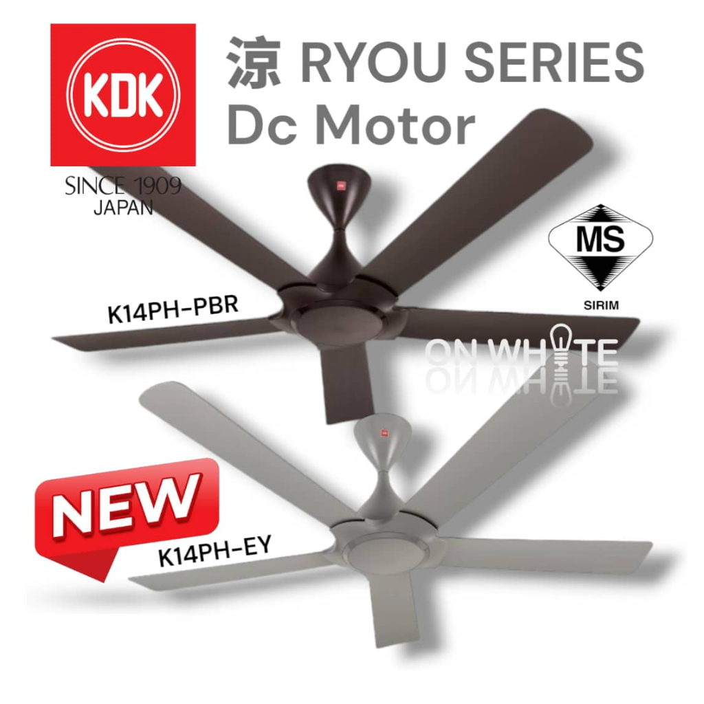 KDK REMOTE CEILING FAN 5blade 5speed K14PH - PBR / EY (56" / 140CM ...