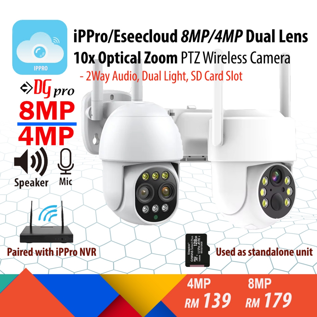 [New Arrival] EseeCloud / iPPro 8MP / 4MP 10x Optical Zoom Dual Lens ...
