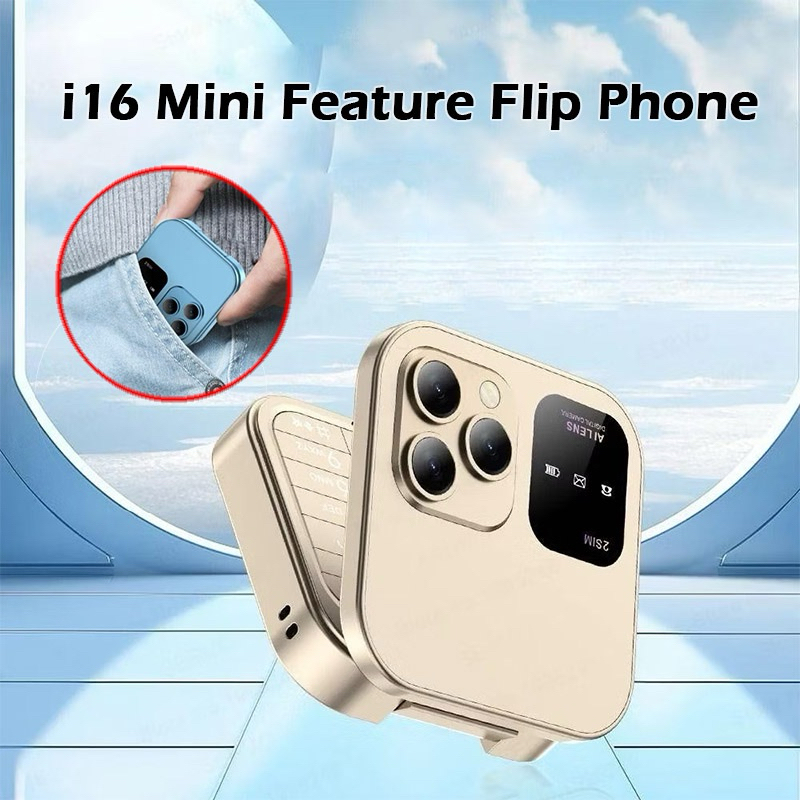 i16 mini flip 2G mobile phone non-smart phone flip phone keypad ...