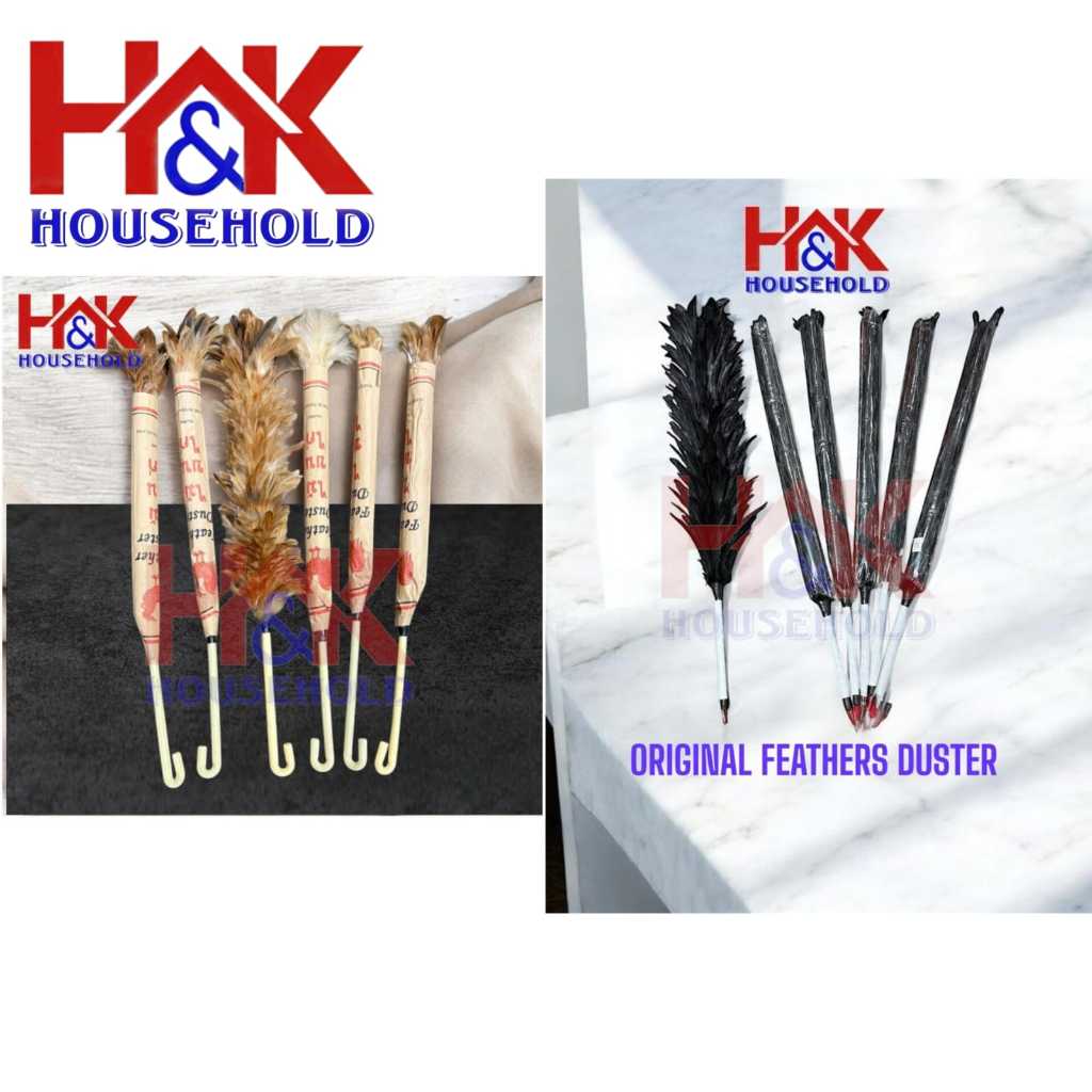Original Real Feather Duster Bulu Ayam Cock Duster Wool Duster 80cm and ...
