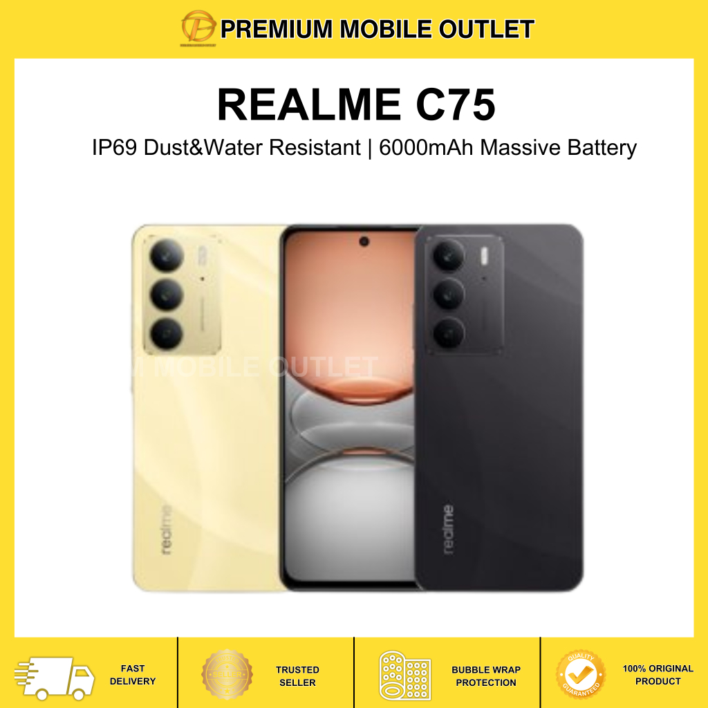 [NEW] REALME C75 | [8GB RAM + 256GB ROM] | IP69 DUST&WATER RESISTANT ...