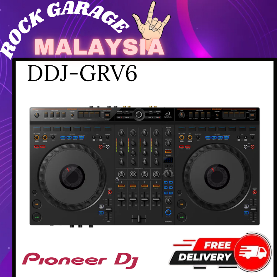 Pioneer DJ DDJ-GRV6 4-channel DJ Controller with Groove Circuit ( DDJ ...