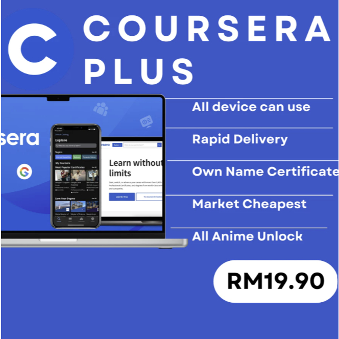 Coursera Plus with OwnNamCert Template Canva | Shopee Malaysia