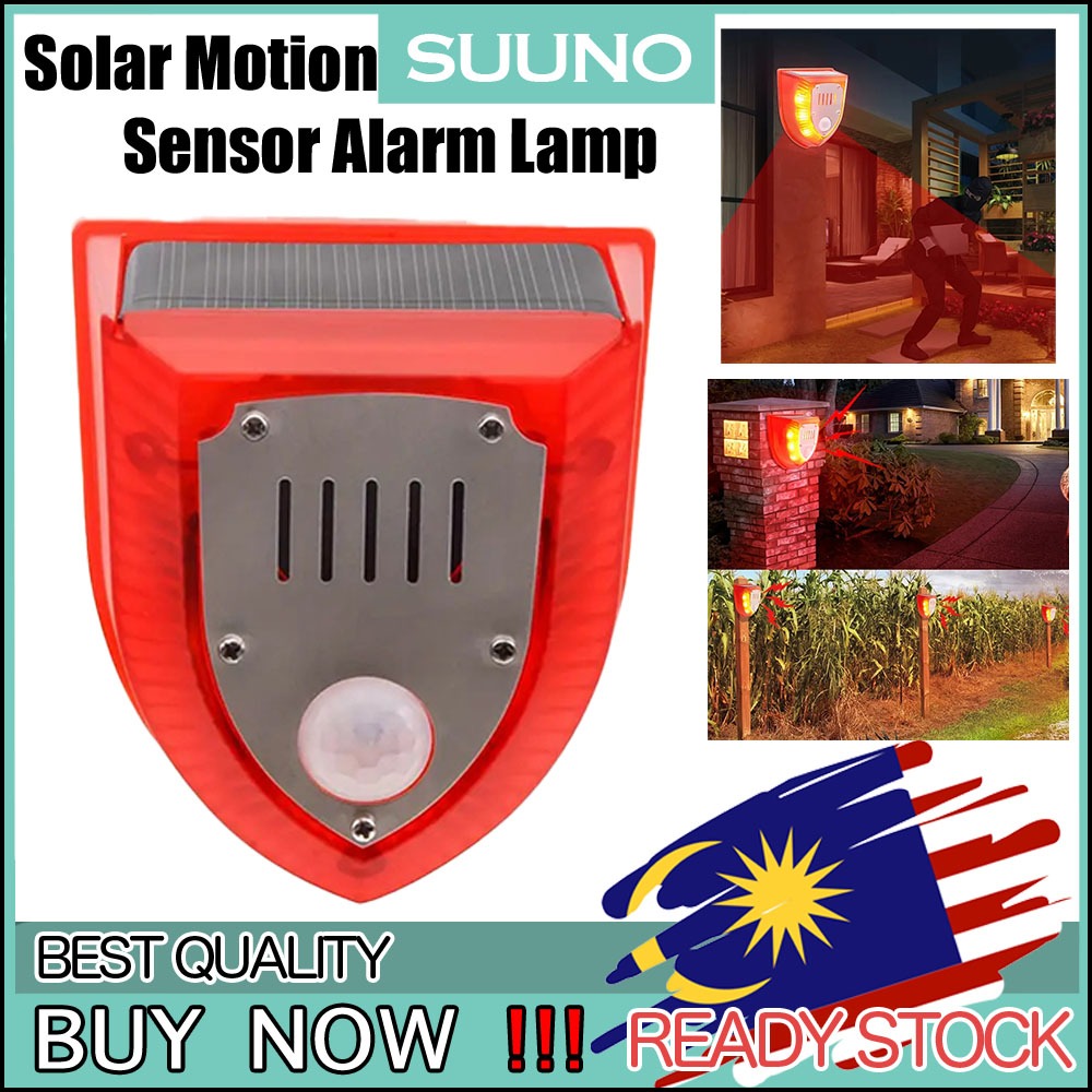 Sensor Type Loud 129db Solar Alarm Repeller Motion Sensor Home Security ...
