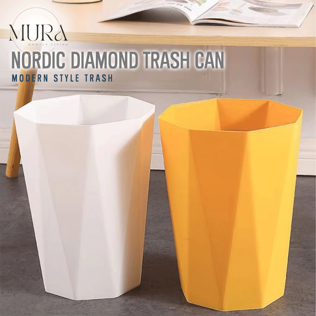 Tong Sampah Dustbin Nordic Diamond Trash Can Kitchen Bin Can for ...
