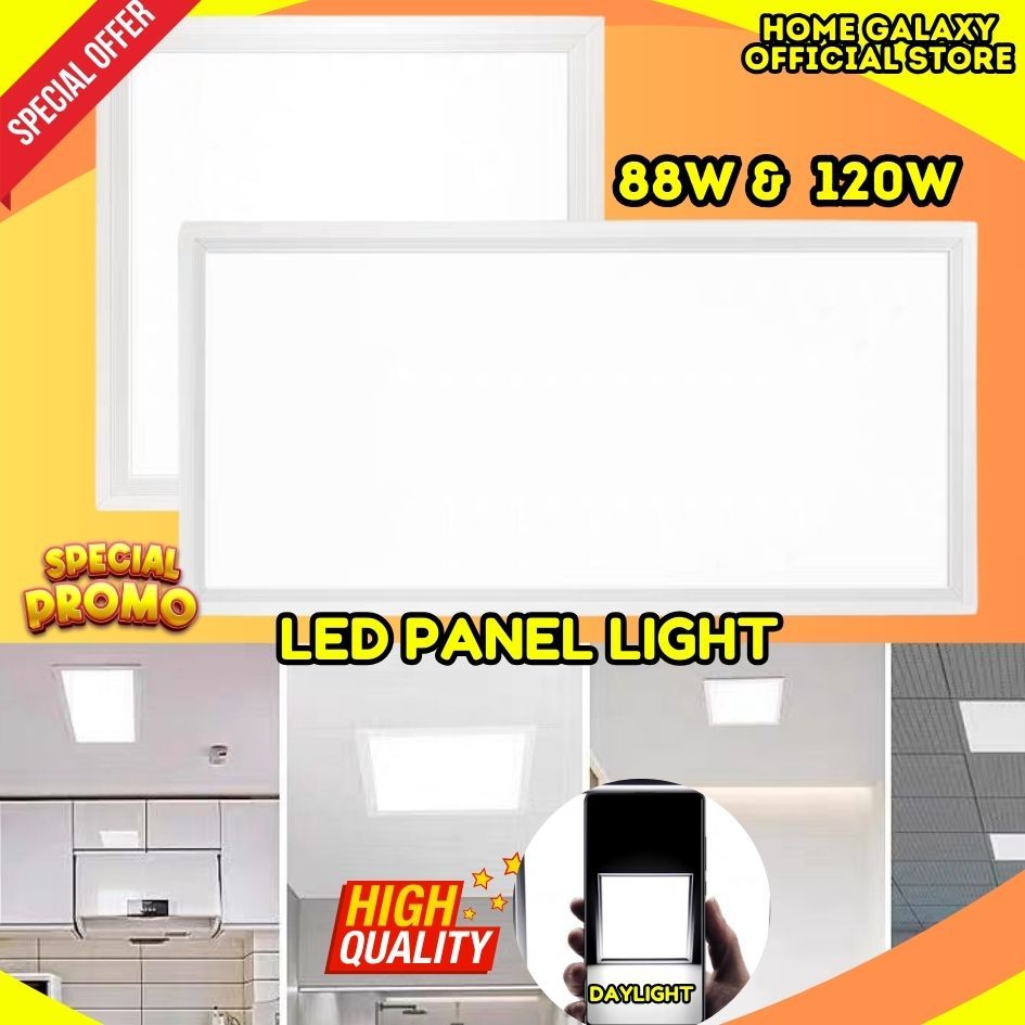 Lampu Panel Pejabat Belakang LED Backlit Panel Light 88W 120W 2X2FT ...